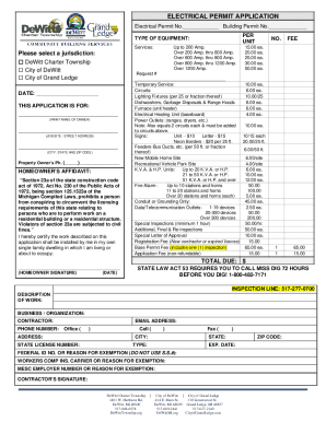 Fillable Online Hot to Pull an Electrical Permit for a Service Upgrade ...