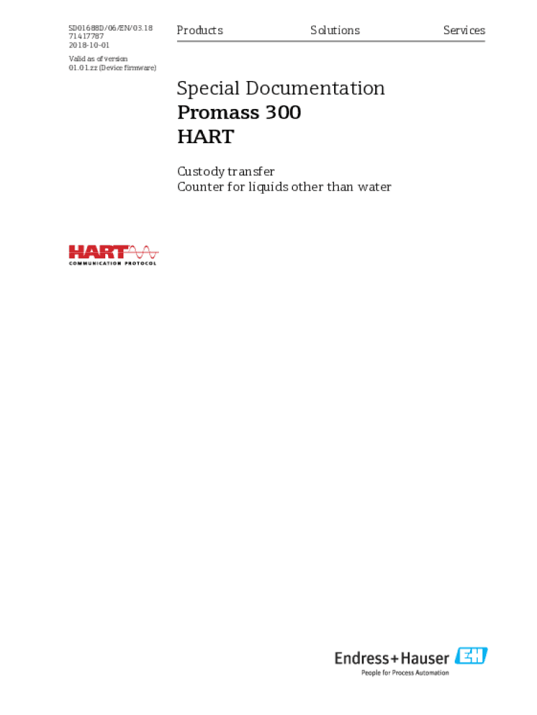 Fillable Online Operating Instructions Proline Promass F 300 HART Fax ...