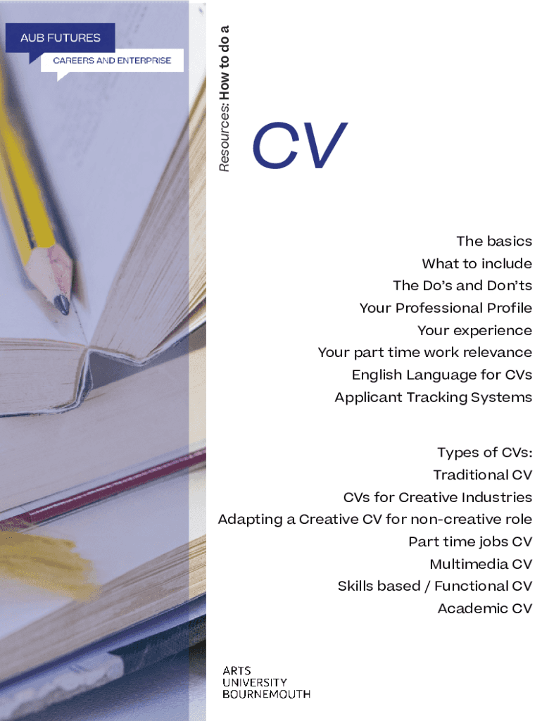 Fillable Online Webdocs Aub Ac What Are The Basic Elements Of A CV Fax 