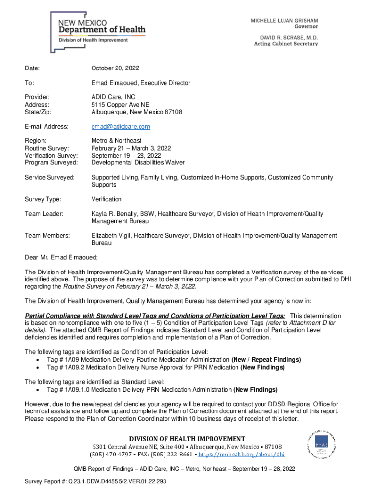 Fillable Online ADID Care - Albuquerque - State of New Mexico Fax Email ...