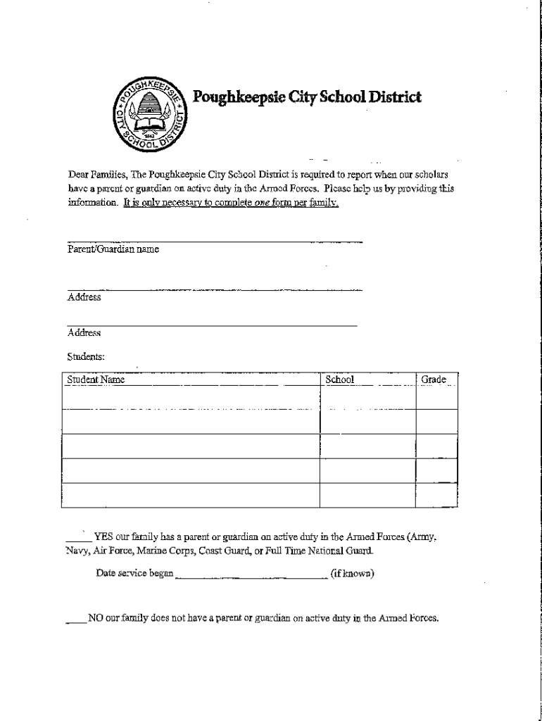 Fillable Online Military service form. Form to report parent or ...