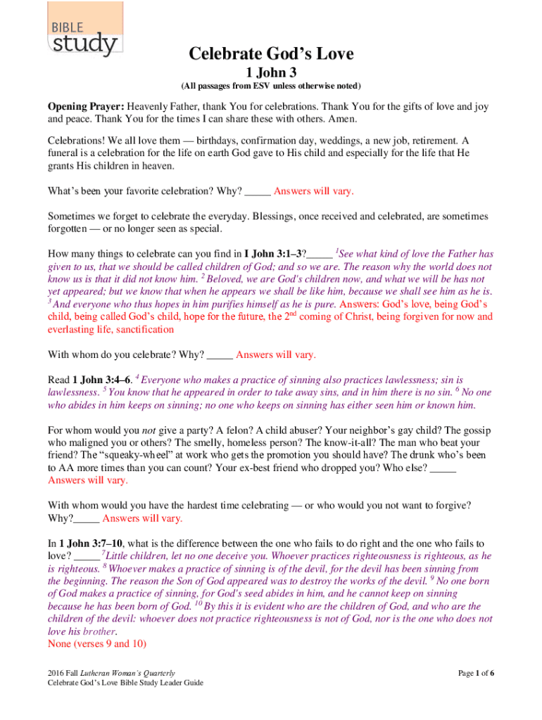 Fillable Online 1 John 3 ESV - See what kind of love the Father has Fax ...