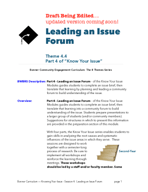 Fillable Online Know Your Issue - Session 4 Guide Fax Email Print - pdfFiller