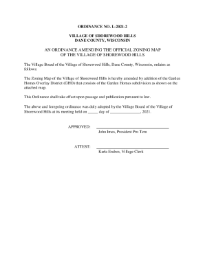 Fillable Online AN ORDINANCE AMENDING THE OFFICIAL ZONING MAP OF THE ...