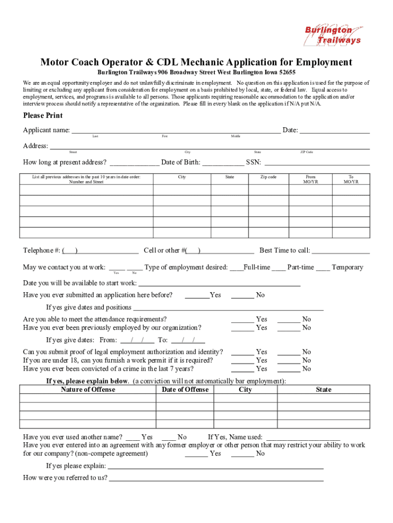 Fillable Online Motor Coach Operator: What Is It? and How to Become One ...