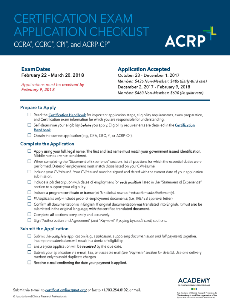 Fillable Online clinical research certification: is it for you? - URMC ...