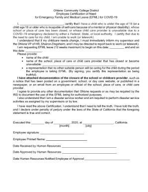 Fillable Online Emergency Sick Leave and Emergency Extended Family ...