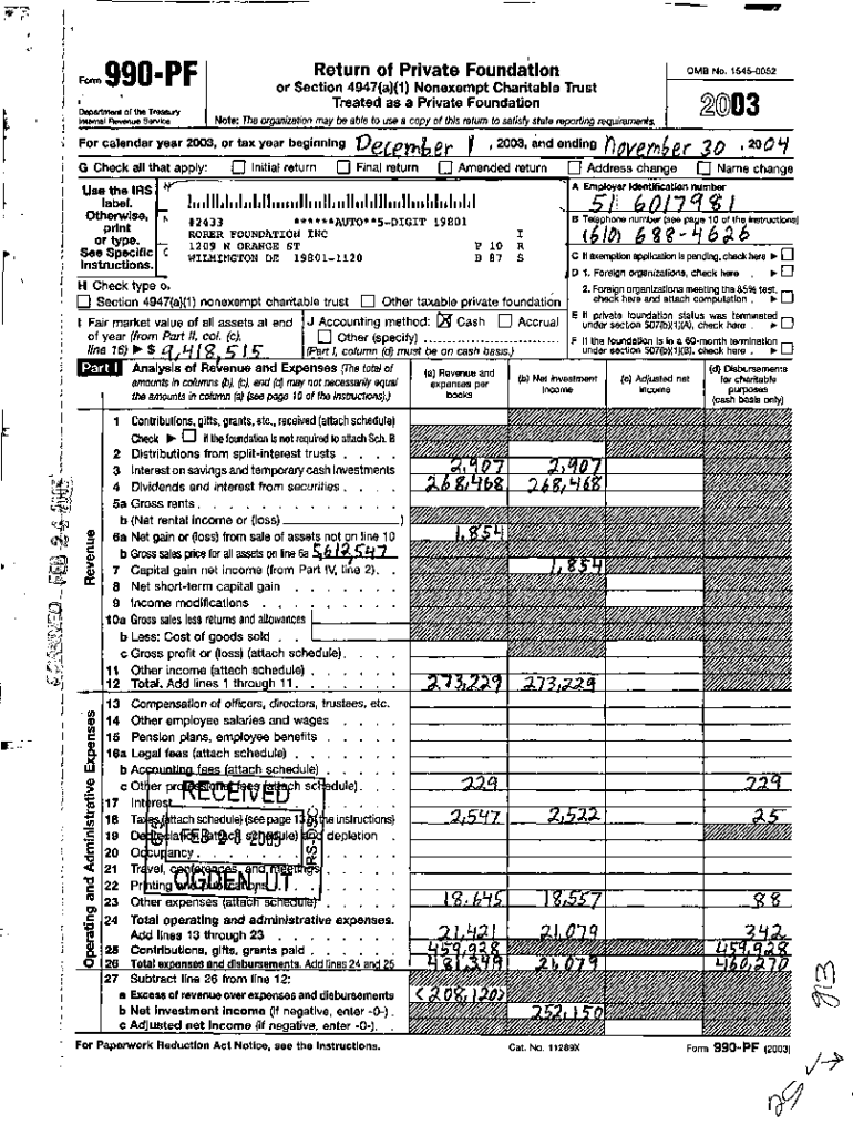 Fillable Online 990 'PF Return of Private Foundation Fax Email Print - pdfFiller