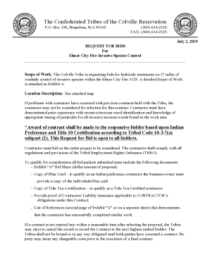 Fillable Online The Confederated Tribes of the Colville Reservation ...