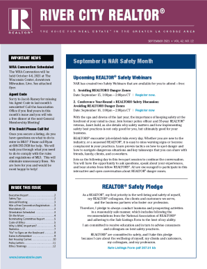Fillable Online September is NAR Safety Month Fax Email Print - pdfFiller