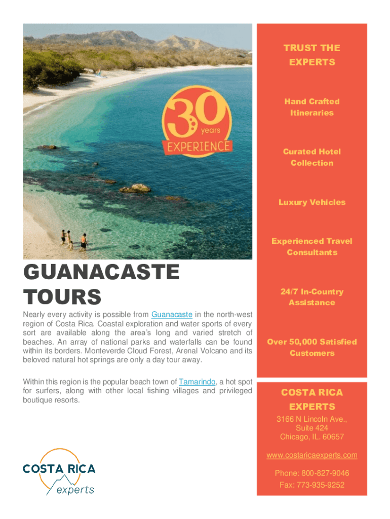 Fillable Online Welcome to Tour Guanacaste, ATV and Jet-Ski Tours and ...