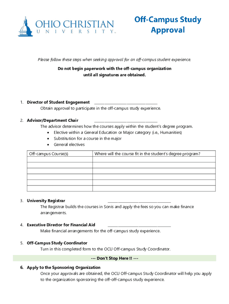 Fillable Online Please follow these steps when seeking approval for an ...