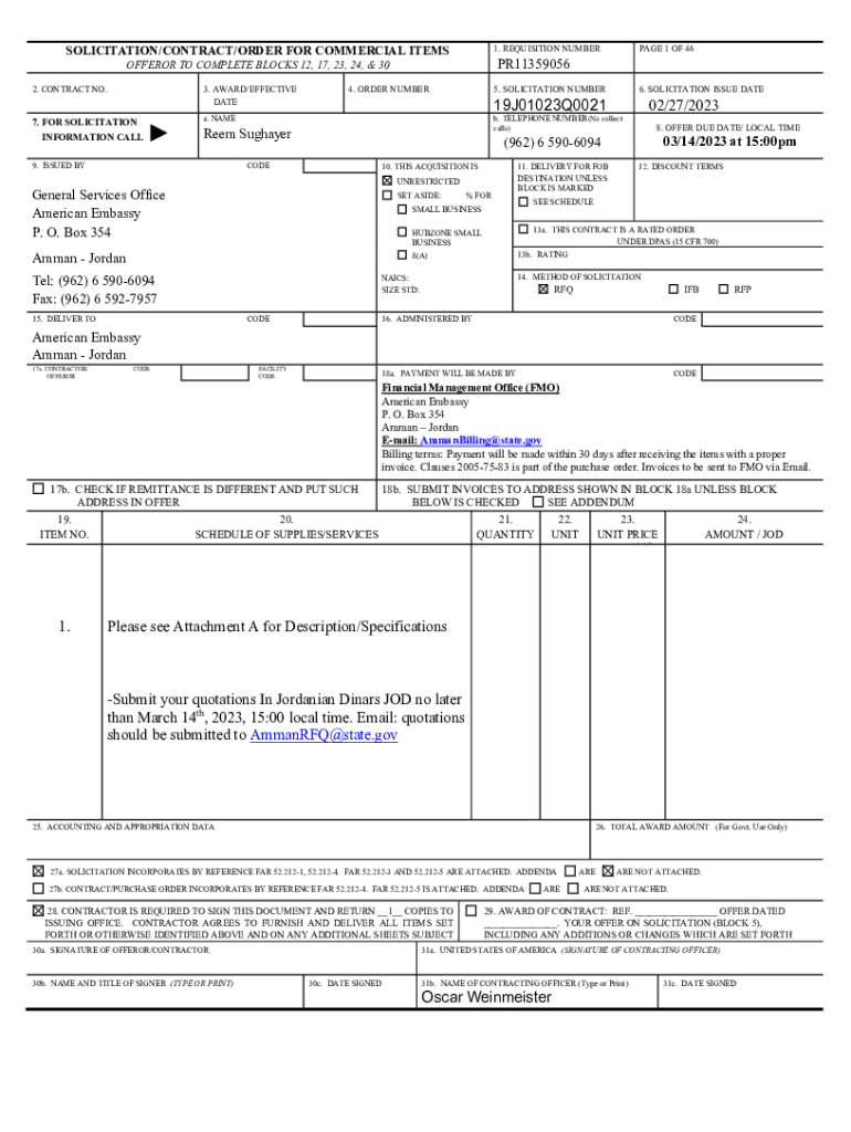 Fillable Online SF-1449 Chillers Spare parts Fax Email Print - pdfFiller