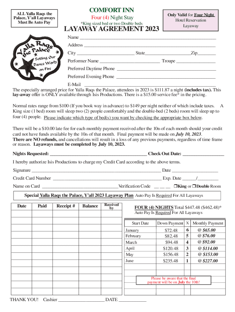 Fillable Online What Is a Layaway Plan? History, and Which Companies ...