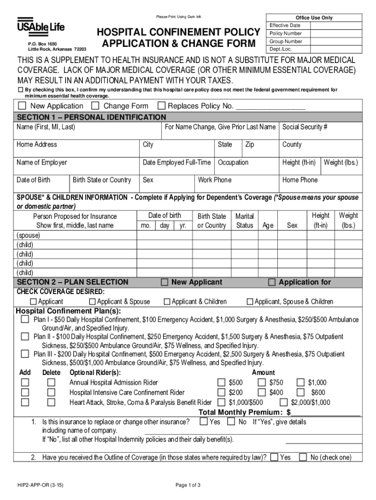 Fillable Online APPLICATION & CHANGE FORM Fax Email Print - pdfFiller