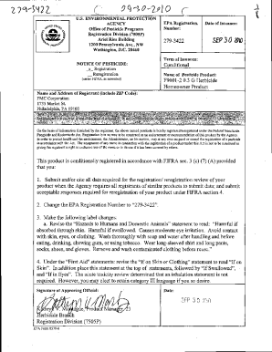 Fillable Online U.S. EPA, Pesticides, Label, F9001-2 0.3 G HERBICIDE ON ...