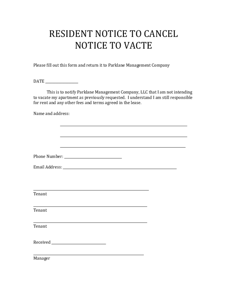 Fillable Online Property Management Agreement Termination Letter ...