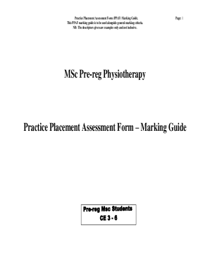 Fillable Online (PDF) Practice Placement Assessment Form (PPAF) Marking Fax Email Print - pdfFiller