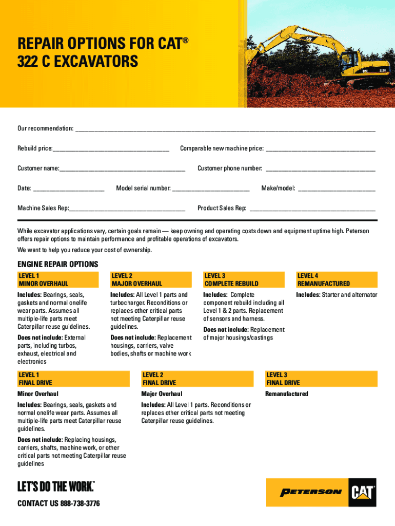 Fillable Online Cat Certified Rebuild - Cat Parts Fax Email Print ...