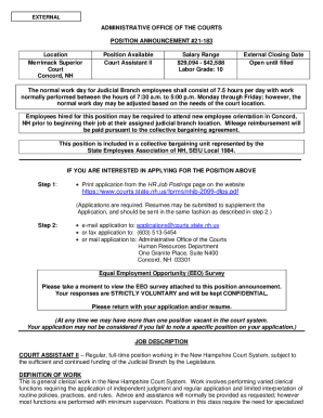 Fillable Online POSITION ANNOUNCEMENT #21-183 Fax Email Print - pdfFiller