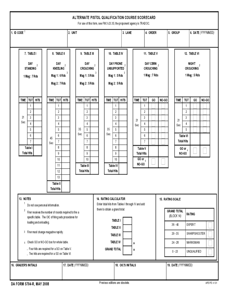 Fillable Online Da Form 5704 R. Tartan Army Fax Email Print - pdfFiller