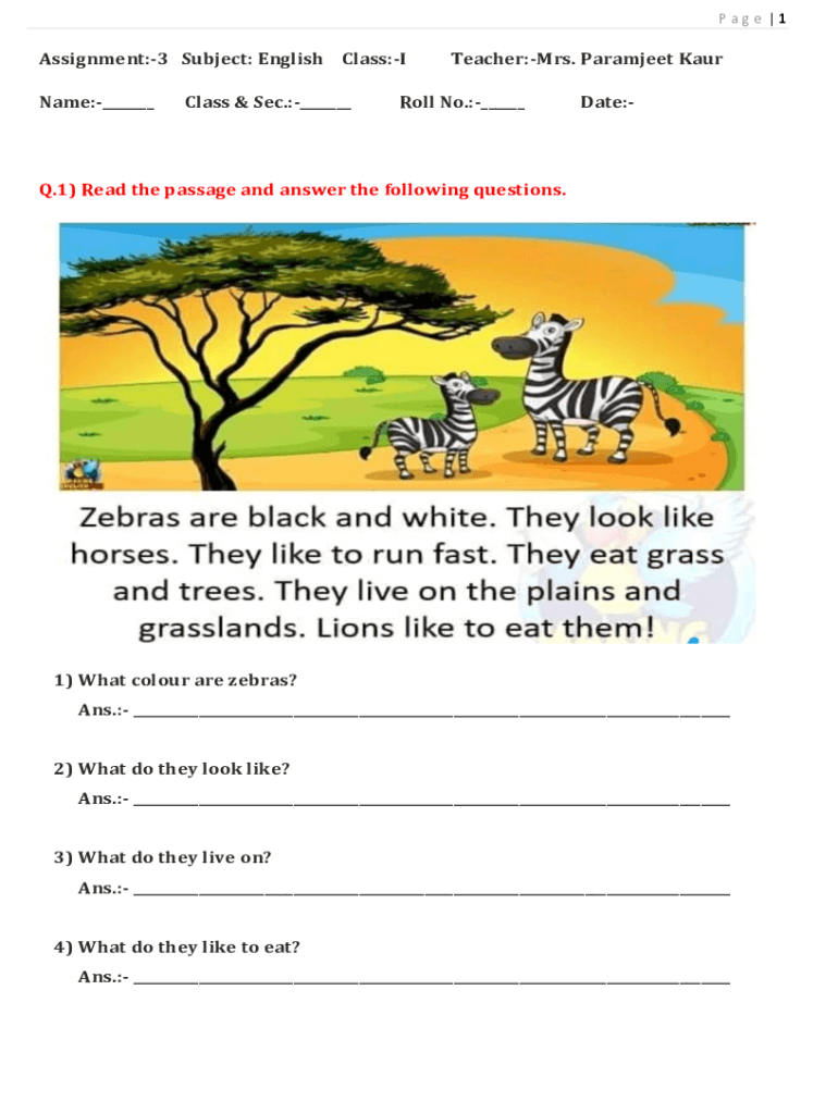 Fillable Online NCERT Solutions Class 3 English Unit 7 Puppy and I Fax Email Print - pdfFiller