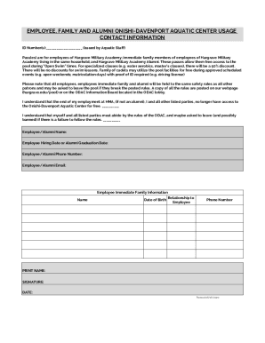 Fillable Online Employee/Alumni Form Fax Email Print - pdfFiller
