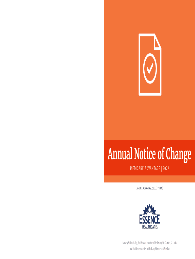 Fillable Online Essence Healthcare - ANOC - Annual Notice of Change ...