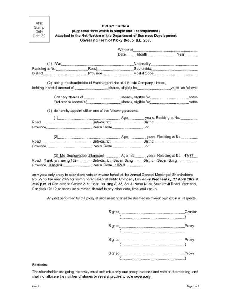 Fillable Online proxy form a Fax Email Print - pdfFiller