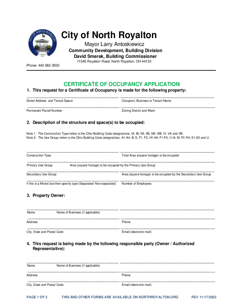 Fillable Online Commercial Forms and Information - Building Inspection ...