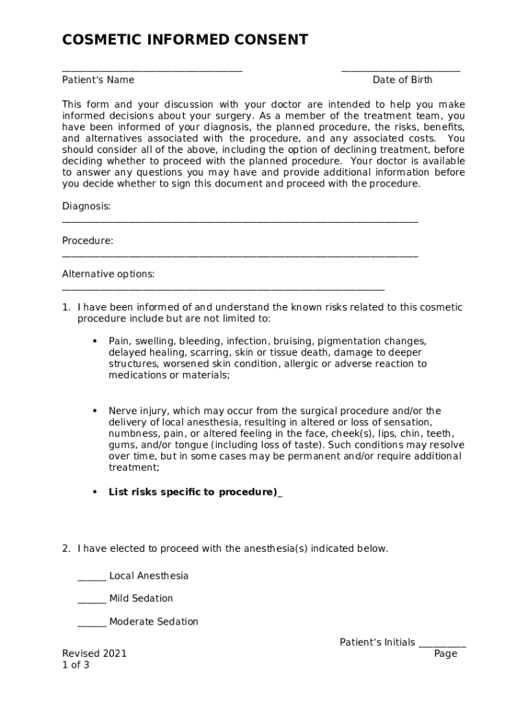 INCISION AND DRAINAGE INED CONSENT Doc Template | pdfFiller