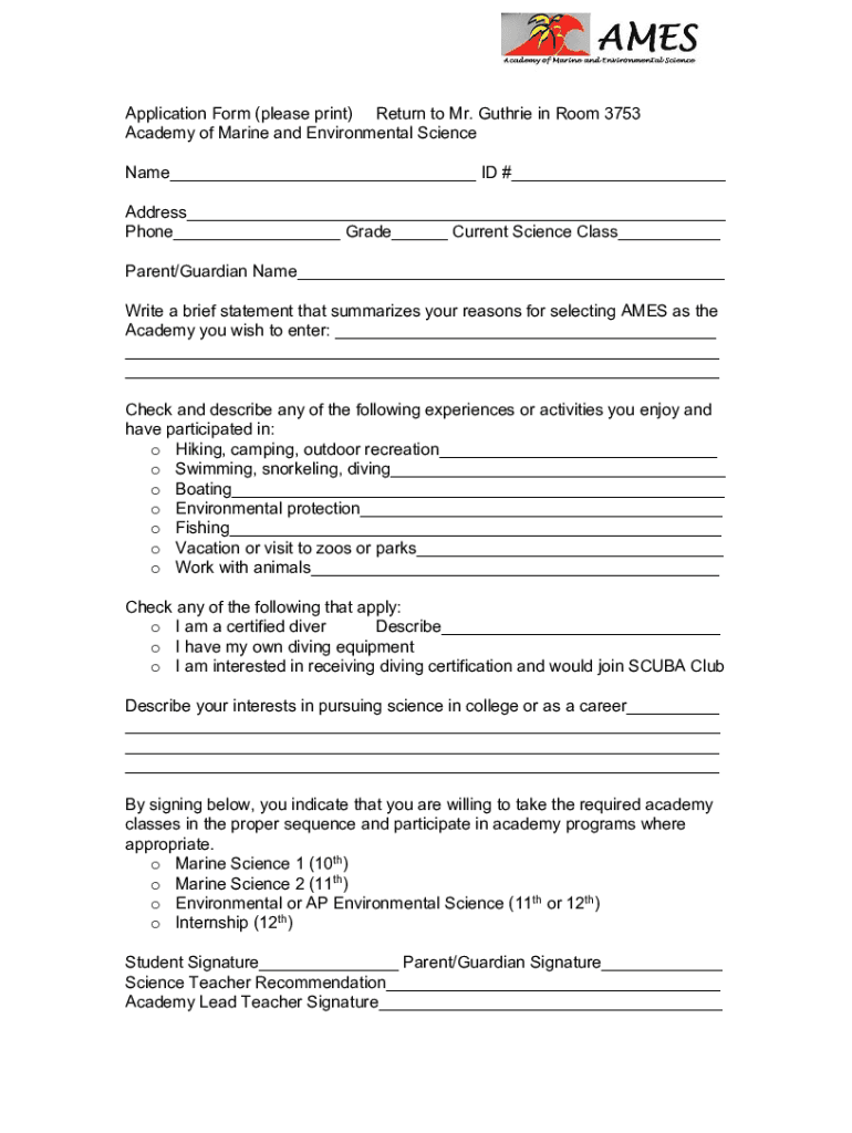 Fillable Online Application Form (please print) Fax Email Print - pdfFiller