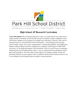 Fillable Online AP Research Course - AP Central - College Board Fax ...