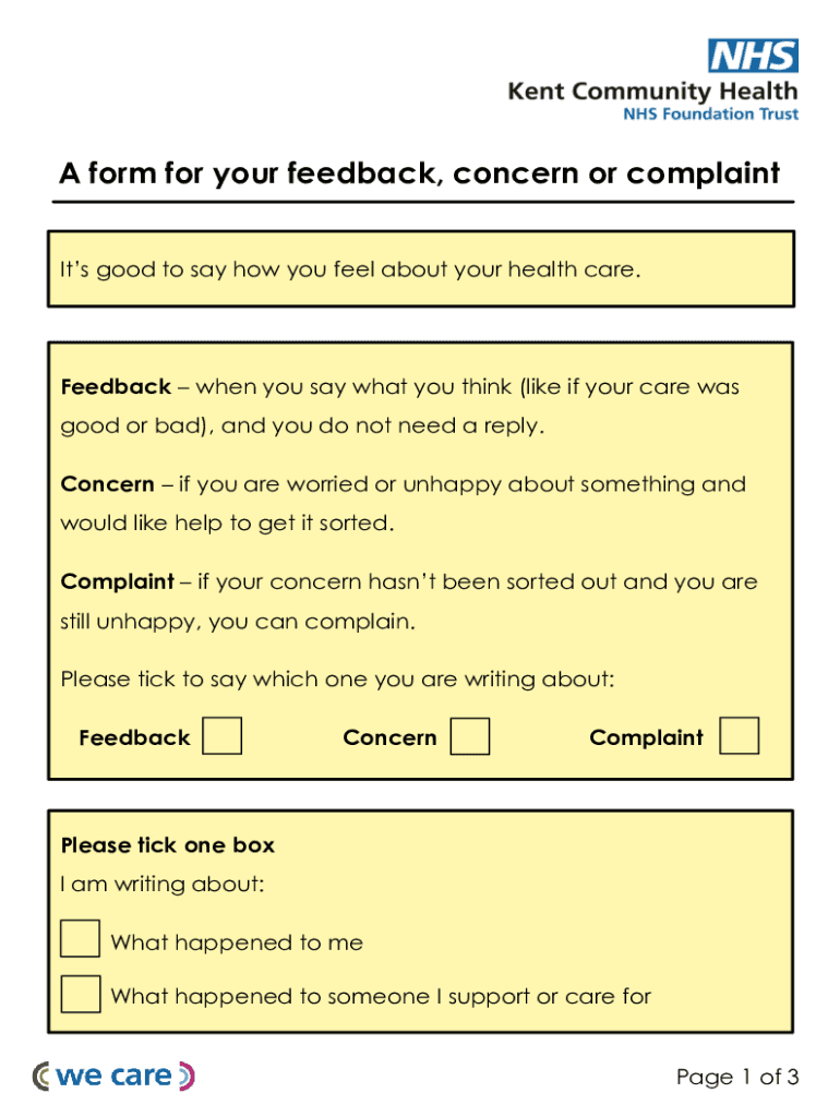 Fillable Online Seattle Children's Family Feedback Form Fax Email Print ...