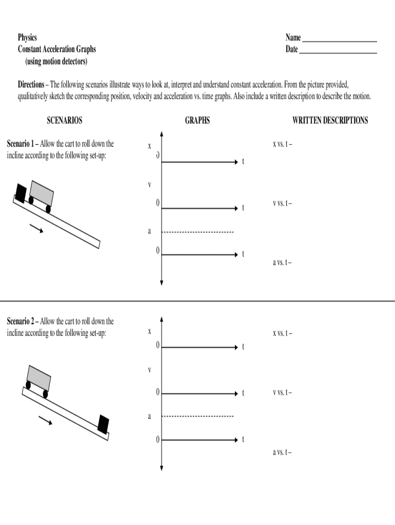 Fillable Online Describing Motion with Position-Time Graphs Review Fax ...