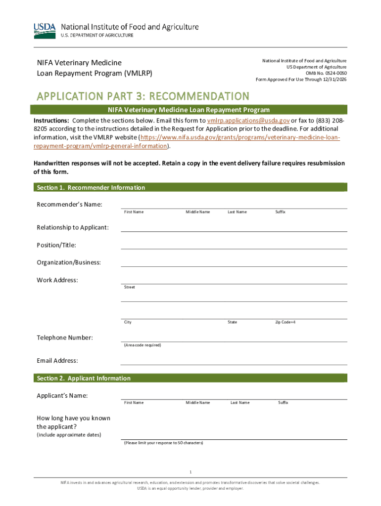 Fillable Online APPLICATION PART 3: RECOMMENDATION Fax Email Print - pdfFiller