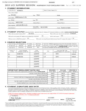 Fillable Online INDEPENDENT STUDY ENROLLMENT FORM Fax Email Print ...