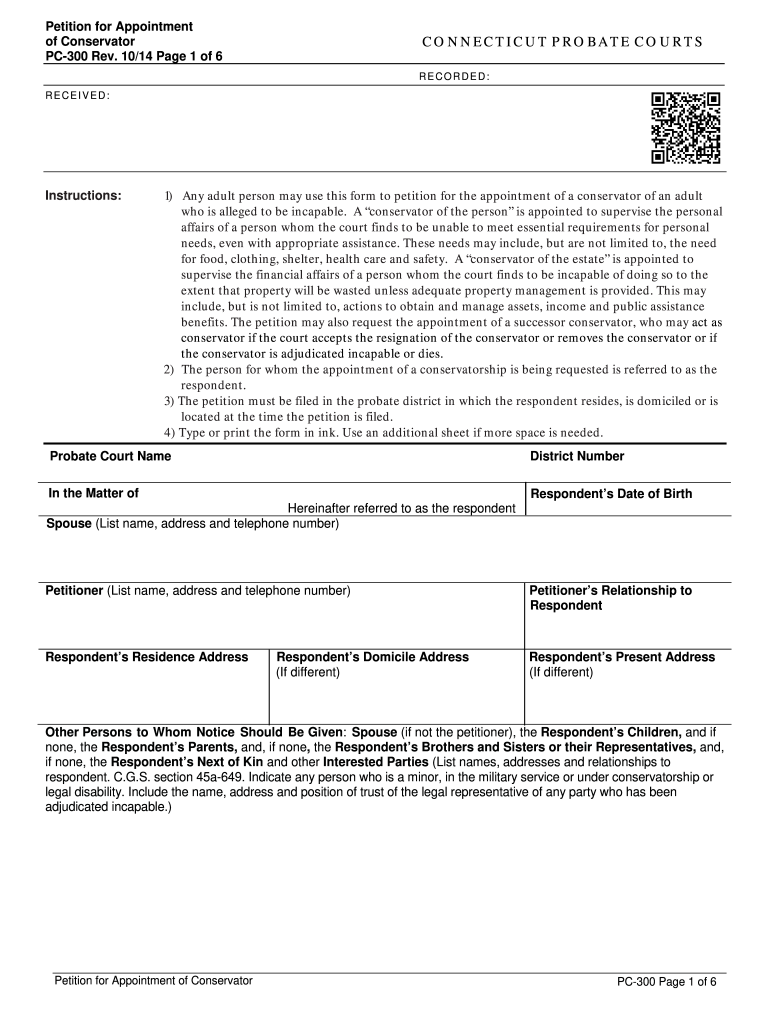 Ct conservatorship forms: Fill out & sign online | DocHub
