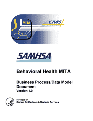 Fillable Online cms Behavioral Health MITA Business Process/Data Model ...