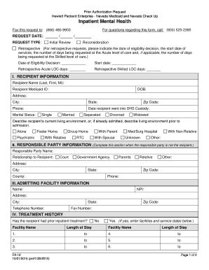 Fillable Online medicaid nv Acute Inpatient Admission Fax Email Print ...
