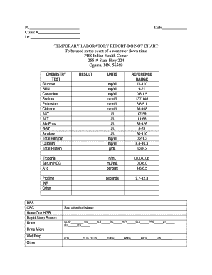 Fillable Online ftp ihs Temporary Lab Slip Sample Template Fax Email ...
