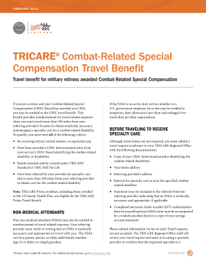 Fillable Online TRICARE Combat-Related Special Fax Email Print - pdfFiller