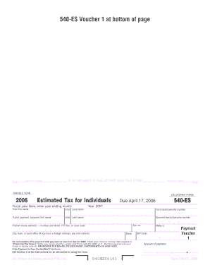 Fillable Online ftb ca 540-ES Voucher 1 at bottom of page Fax Email ...