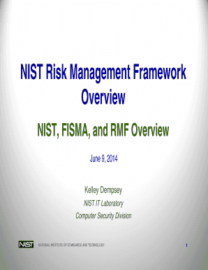 Fillable Online NIST Risk Management Framework Fax Email Print - pdfFiller