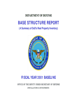 Fillable Online defense Base Structure Report. DoD's Real Property ...