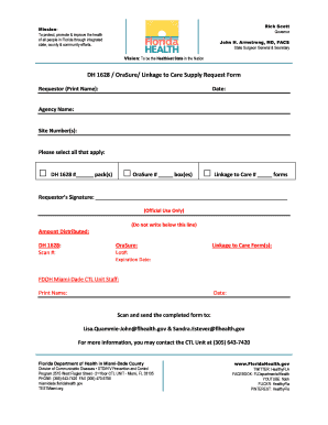 Fillable Online Linkage to Care Supply Request Form - Miami-Dade County Health ... Fax Email ...
