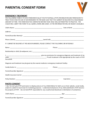 Fillable Online parental consent form - cloudfront.net Fax Email Print - pdfFiller