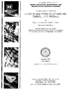 Fillable Online Repair of Dam Intake Structures and Conduits. Based on ...