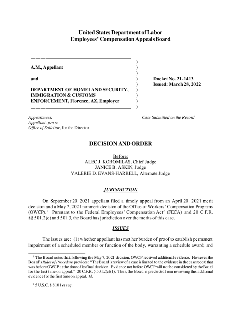 Fillable Online A.D. and DEPARTMENT OF HOMELAND SECURITY... Fax Email ...