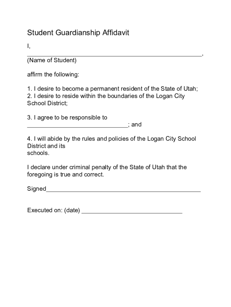 Fillable Online FORM B-1 Affidavit For Guardianship Where Parent ... Fax Email Print - pdfFiller